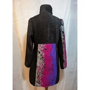 Tricotto | Jackets & Coats | Tricotto M Black Texture Crochet Patchwork ...